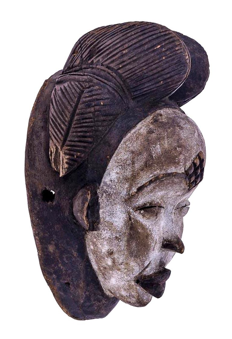Unknown - Punu African Tribal Face Mask Sculpture, Figure from Gabon ...