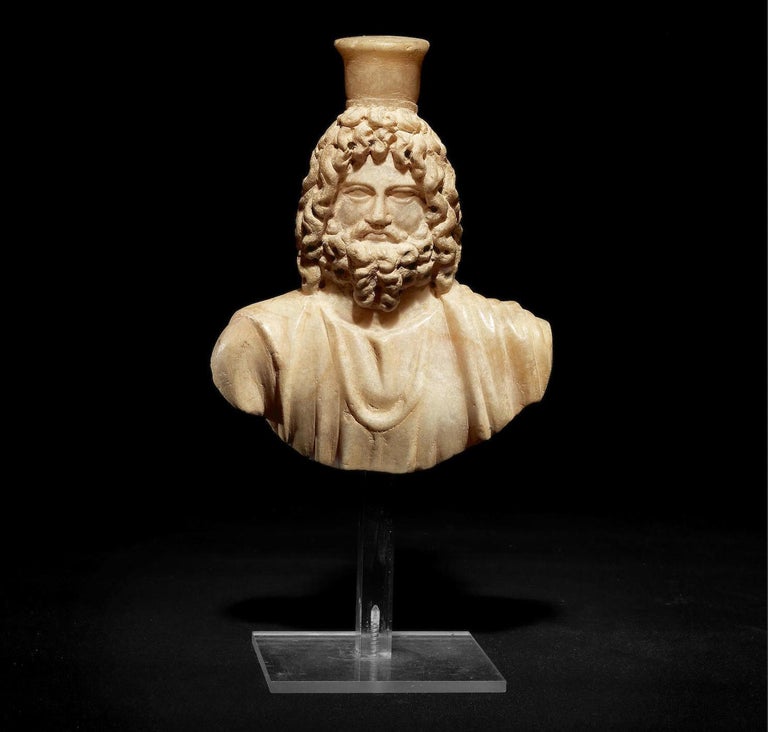 Unknown – ALTRÖMISCHE ALABASTERBÜSTE DES GOTTES SERAPIS, ROM UM DAS 1 ...