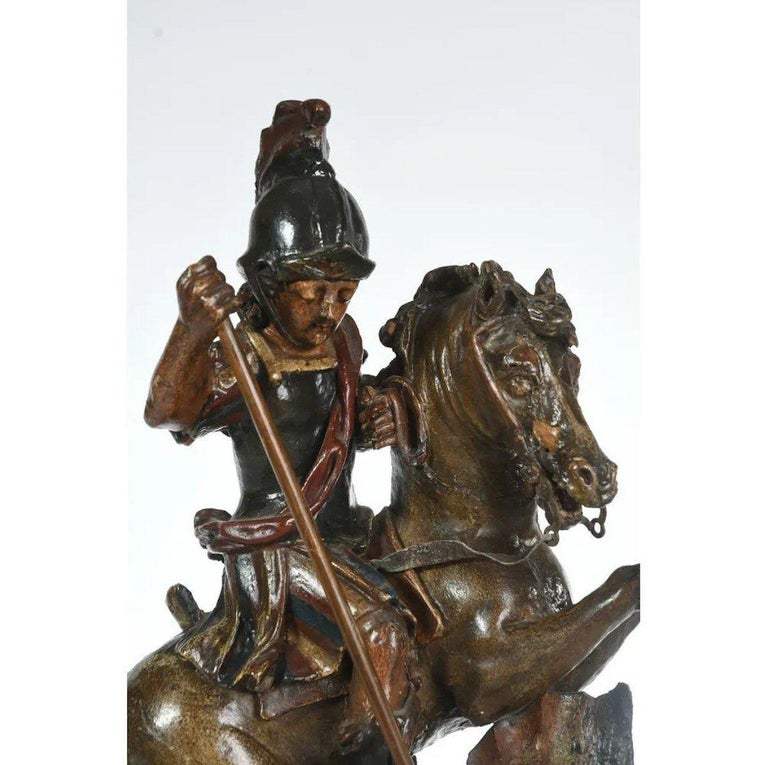 Unknown - Saint George On Horseback Slaying The Dragon French Work ...