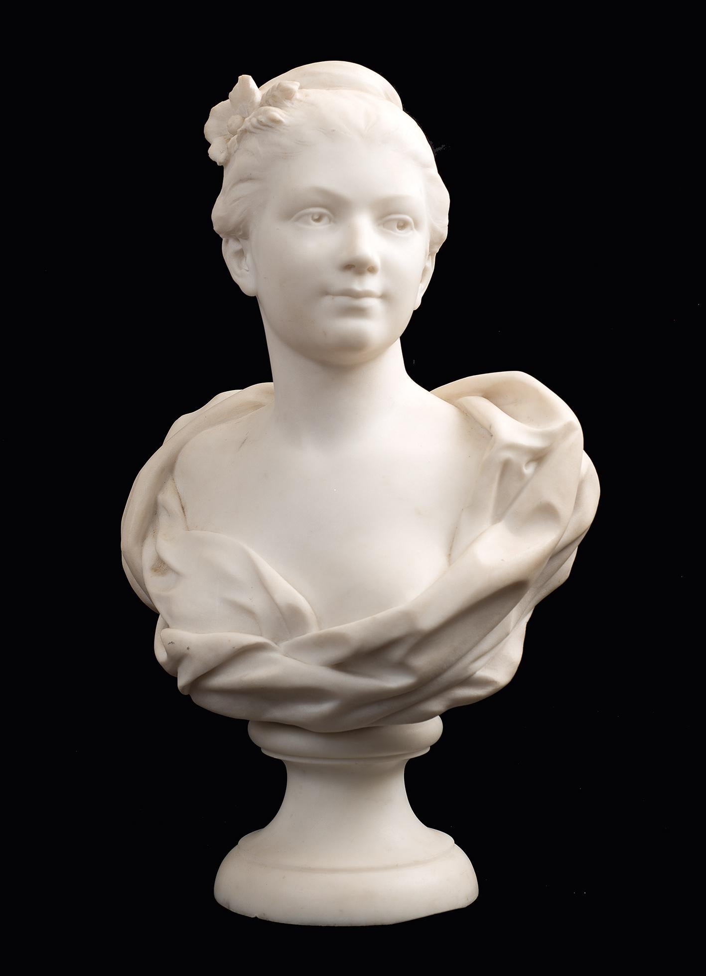 Unknown - Antique French Napoleon III sculpture in white statuary ...