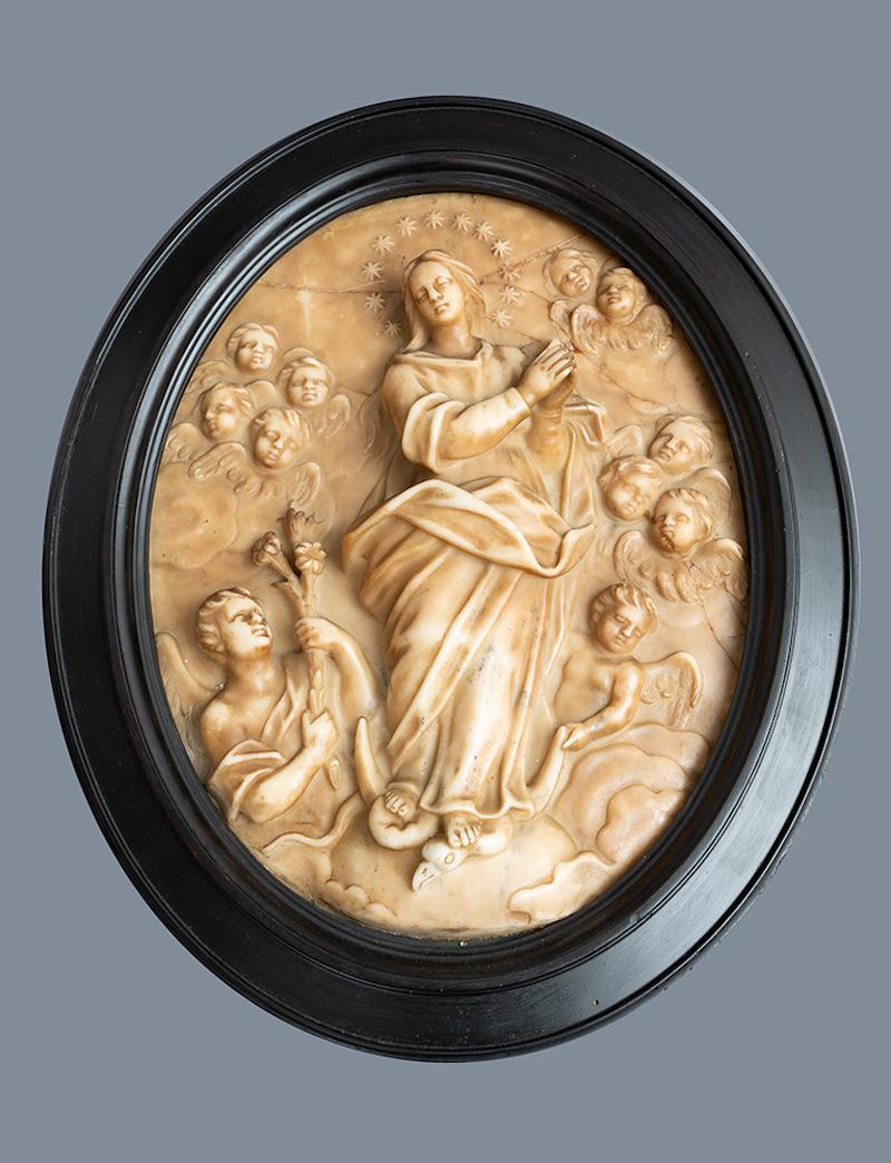 Unknown - Antigua escultura napolitana en altorrelieve de mármol siglo ...