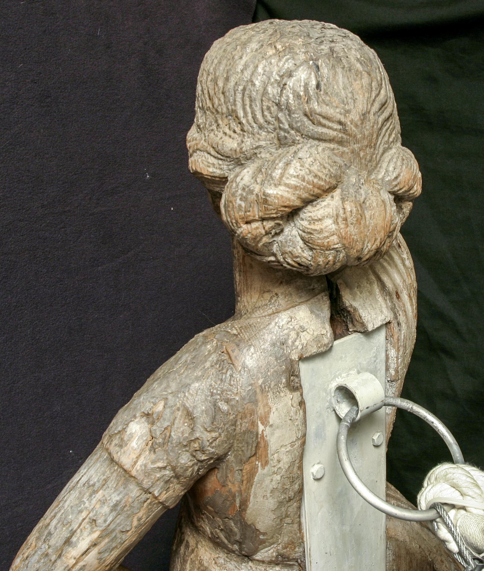 Unknown - Ship's Carved Wood Figurehead, Graceful Figure For Sale at ...