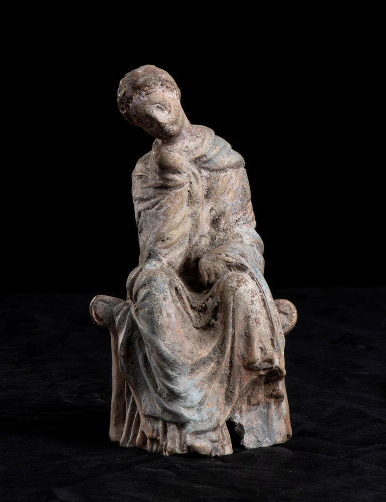 Unknown - Tanagra Terracotta Figurine After the Antique 19th century ...
