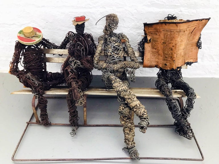 Unknown - Untitled (4 Figures on a Bench) For Sale at 1stDibs