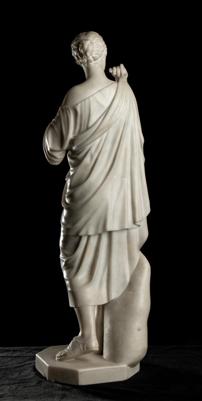 Unknown - White Marble Sculpture Diana of Gabii Grand Tour Italian 19th ...