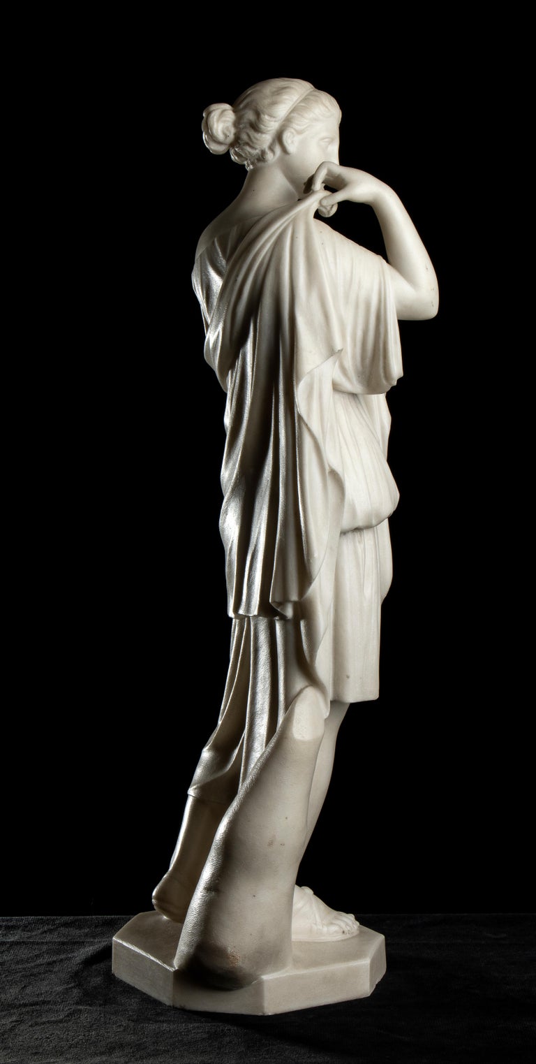 Unknown - White Marble Sculpture Diana of Gabii Grand Tour Italian 19th ...