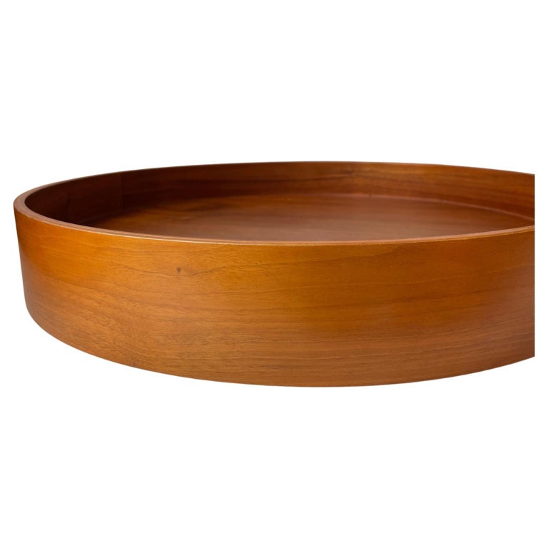 Uno and Osten Kristiansson Circular Serving Tray in Teak, 1960s For ...