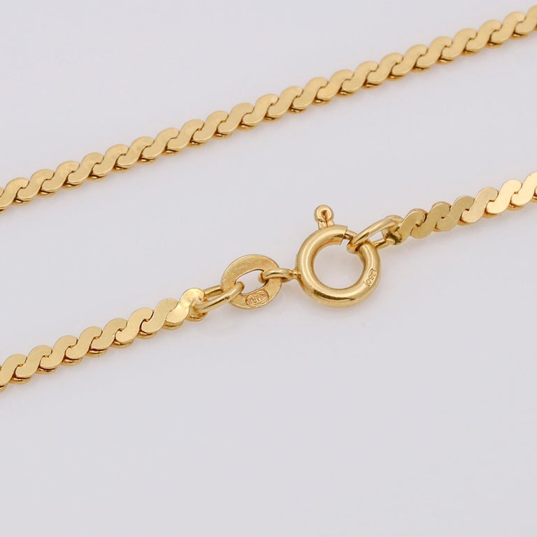 UnoAErre 18k Yellow Gold Unisex Serpent Link Chain Necklace For Sale at ...