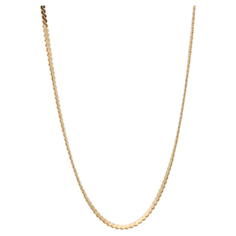 UnoAErre 18k Yellow Gold Unisex Serpent Link Chain Necklace For Sale at ...