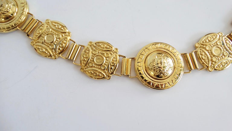 Unsigned Versace Medusa Medallion Runway Belt at 1stDibs