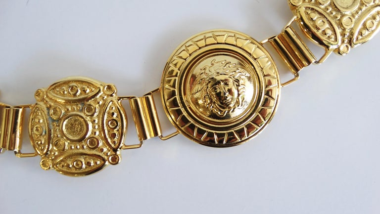 Unsigned Versace Medusa Medallion Runway Belt at 1stDibs