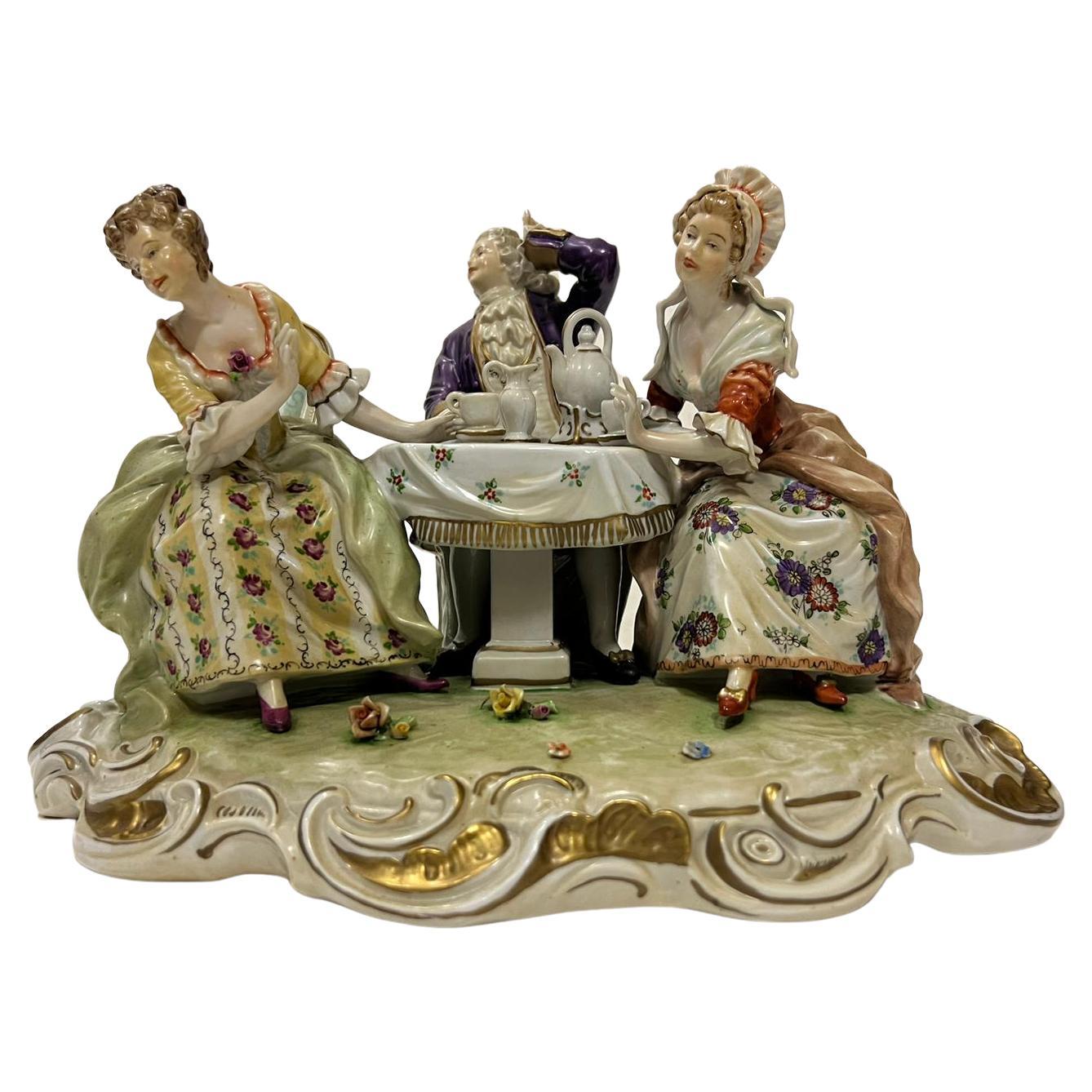 Unterweissbach Rare Porcelain Rococo Group For Sale at 1stDibs