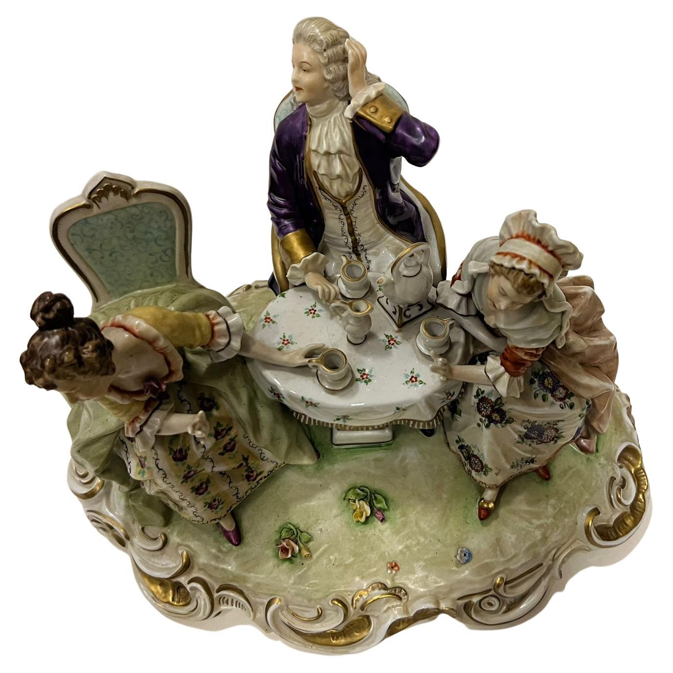 Unterweissbach Rare Porcelain Rococo Group For Sale at 1stDibs