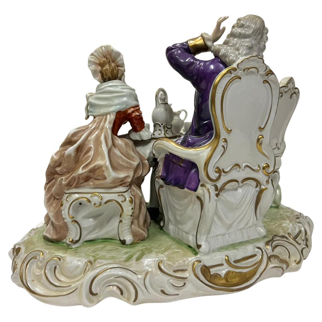 Unterweissbach Rare Porcelain Rococo Group For Sale at 1stDibs