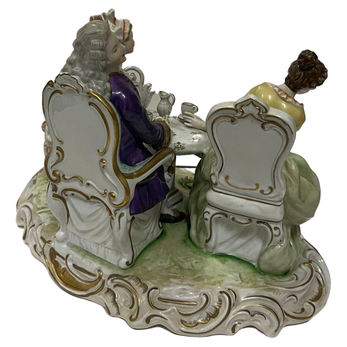 Unterweissbach Rare Porcelain Rococo Group For Sale at 1stDibs