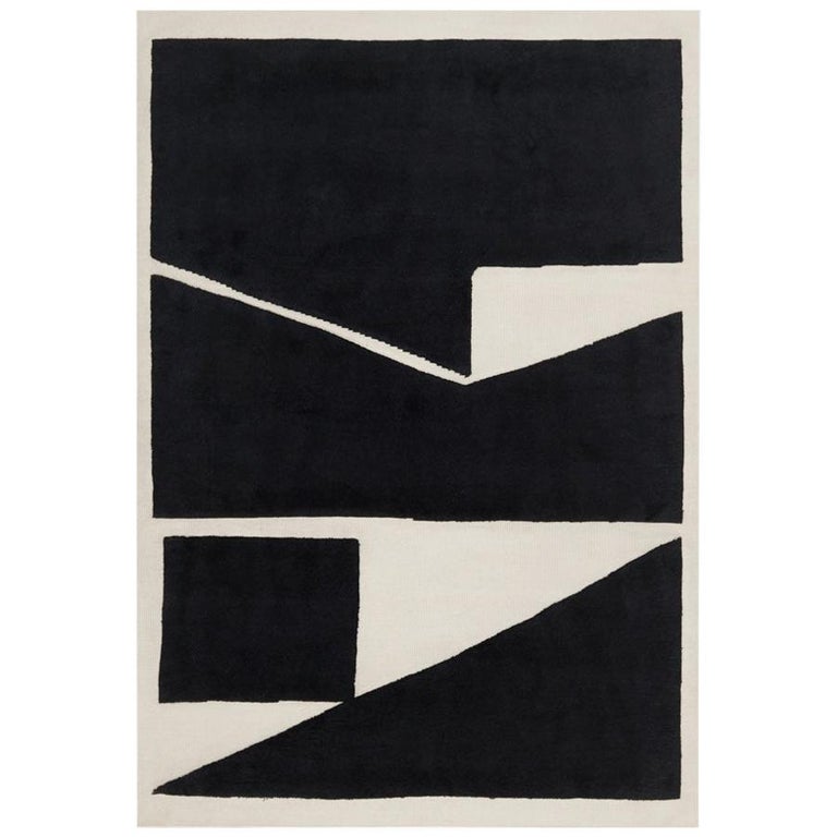 Untitled 1 Dusty White, Handknotted Wool Rug in Scandinavian Design For ...