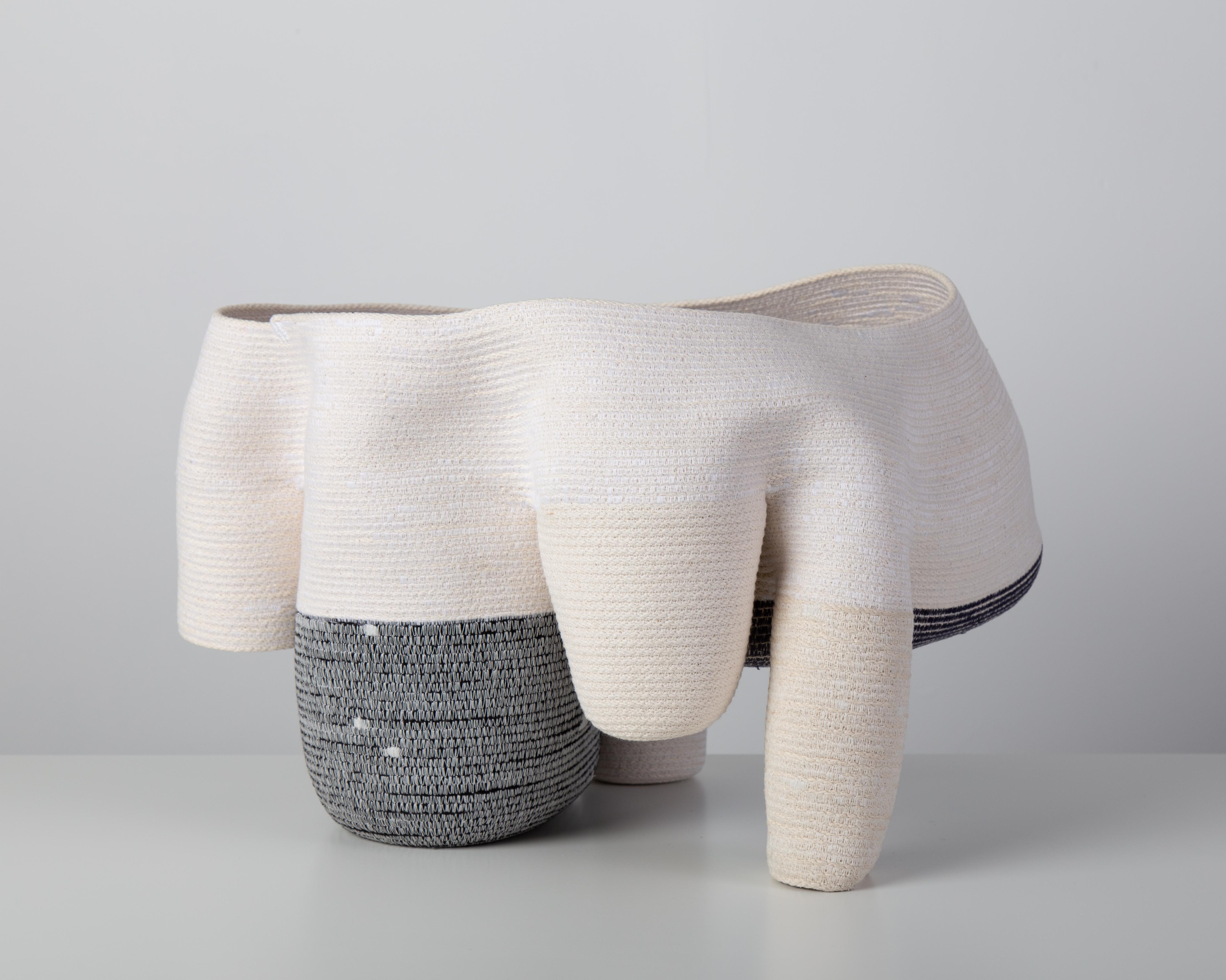 "Untitled Vessel 6" Coiled and Sewn Cotton Fiber Sculpture by Doug ...