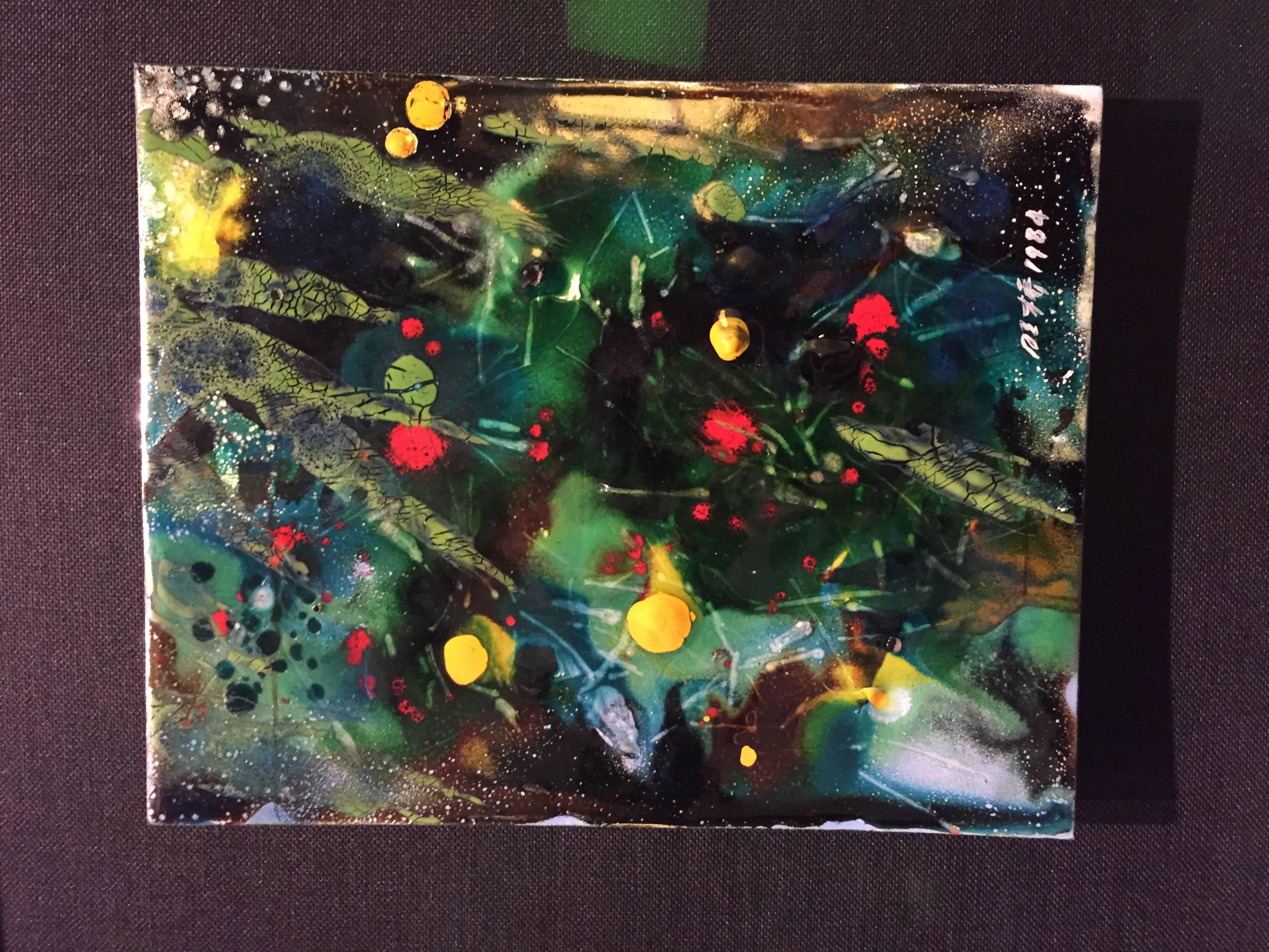 Untitled VII by Ming Chiao Kuo, Enamel Painting on Copper, 1984, Framed ...