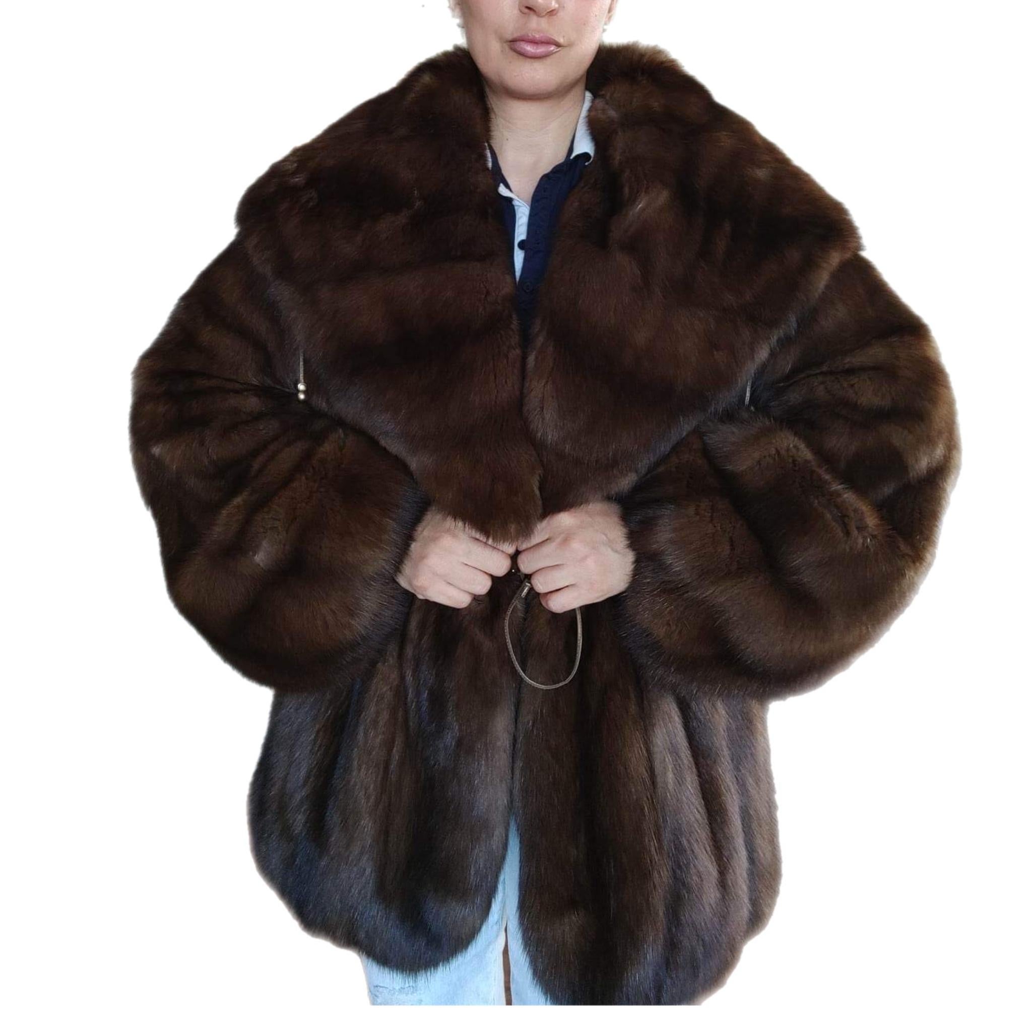 Christian Dior Russian Sable fur coat size 12 tags 55000$ For Sale at ...