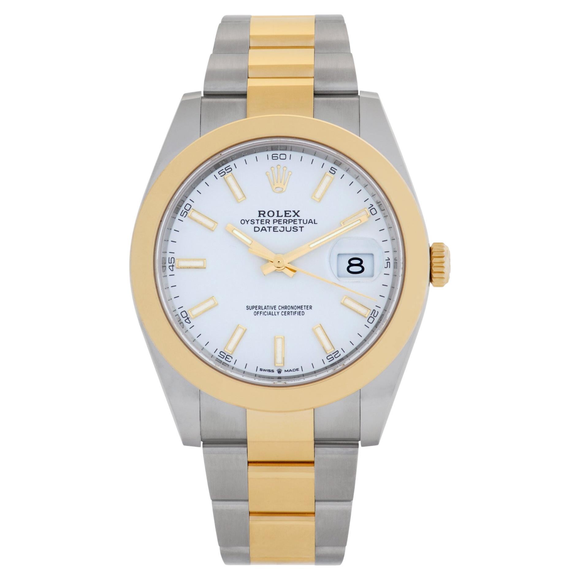 Rolex Datejust 41 126303 Steel and 18k Yellow Gold Fully Iced Out ...