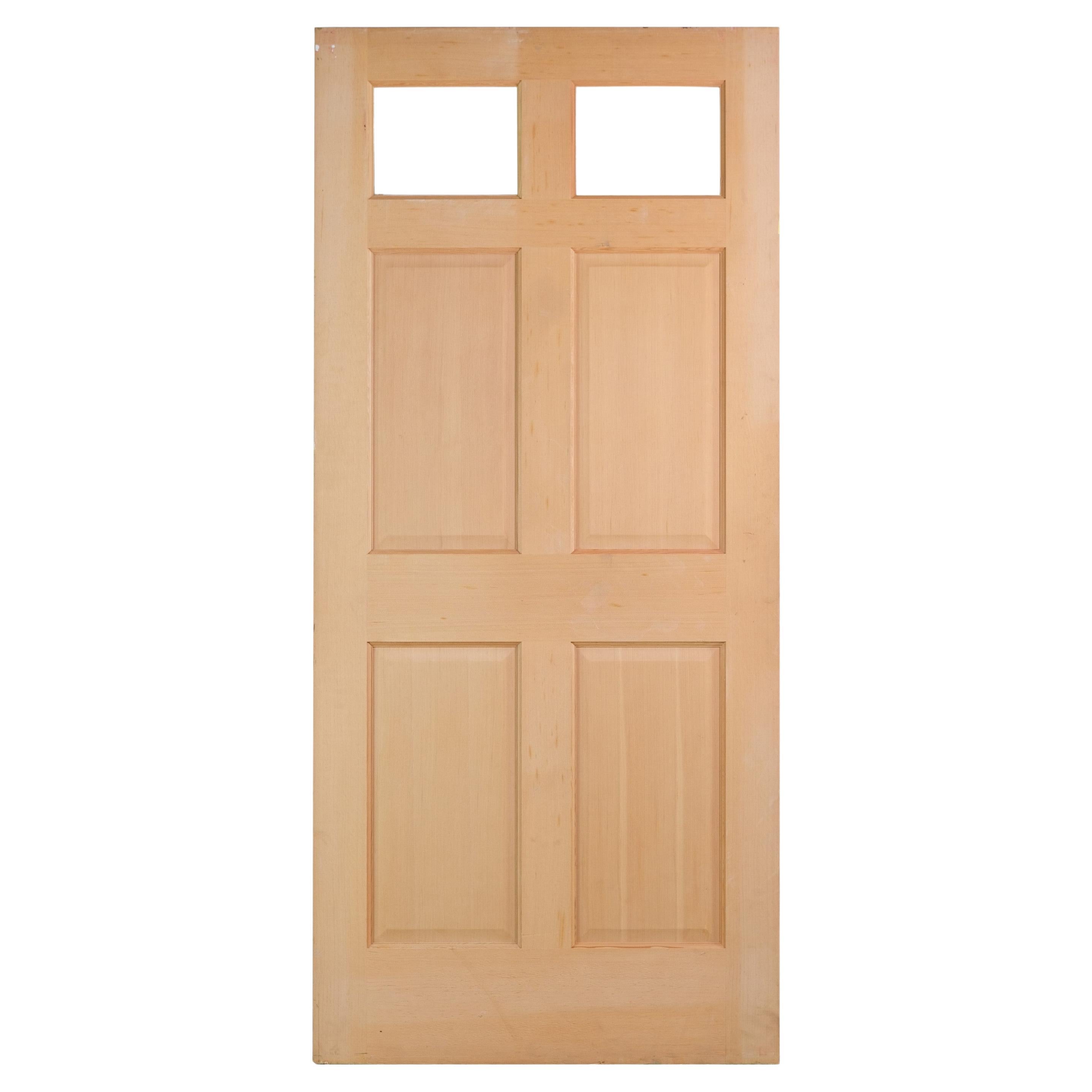 1880s Arched Walnut Brownstone Entry Double Doors with Frosted Glass ...