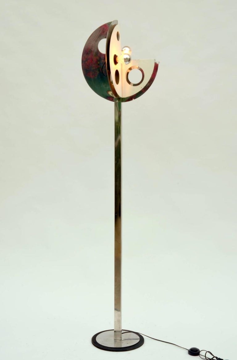 Unusual 1970s Floor Lamp in the Style of Yonel Lebovici For Sale at 1stDibs