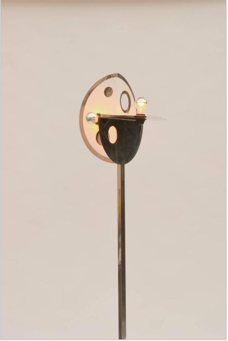 Unusual 1970s Floor Lamp in the Style of Yonel Lebovici For Sale at 1stDibs