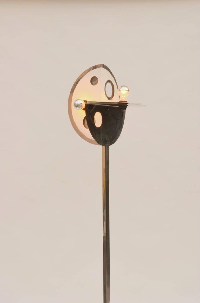 Unusual 1970s Floor Lamp in the Style of Yonel Lebovici For Sale at 1stDibs