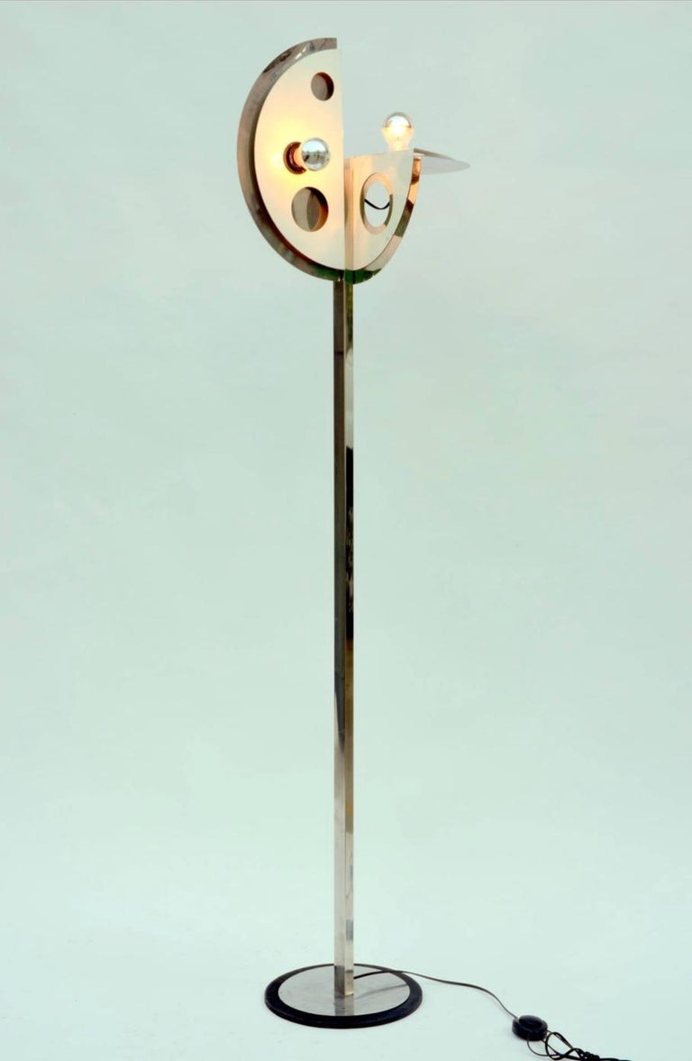 Unusual 1970s Floor Lamp in the Style of Yonel Lebovici For Sale at 1stDibs