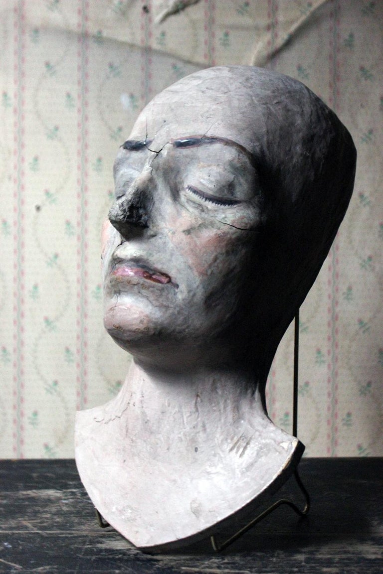 Unusual 19th Century European Painted Mask of a Lady at 1stdibs