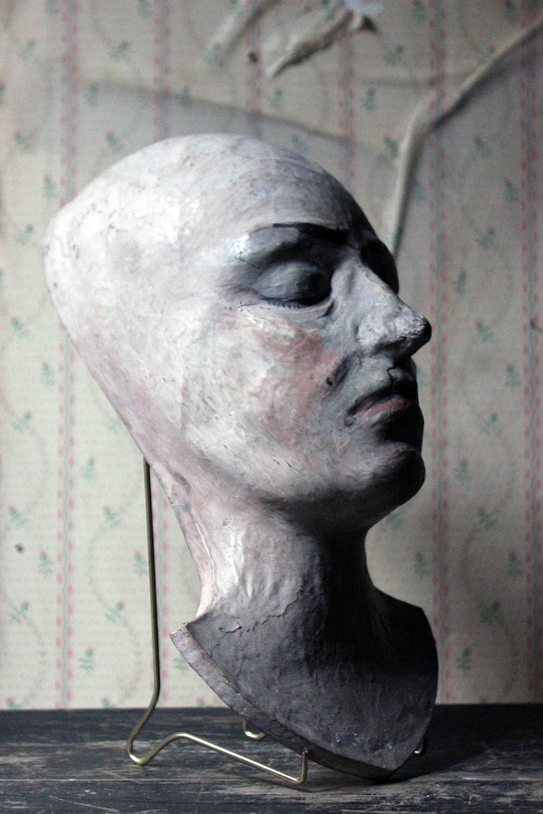 Unusual 19th Century European Painted Mask of a Lady at 1stdibs