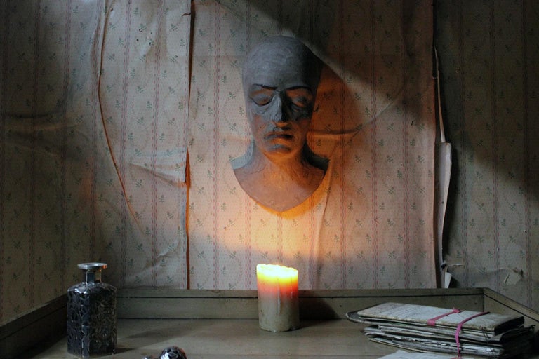 Unusual 19th Century European Painted Mask of a Lady at 1stdibs