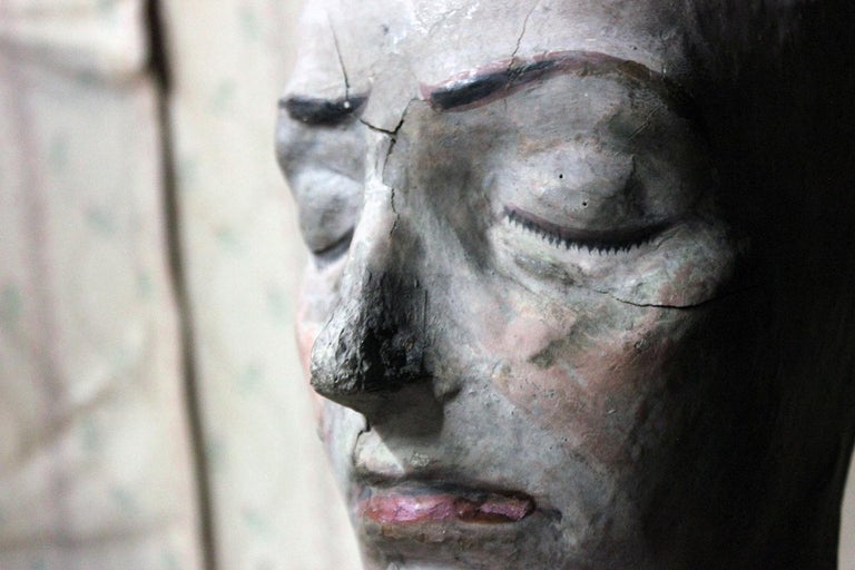 Unusual 19th Century European Painted Mask of a Lady at 1stdibs