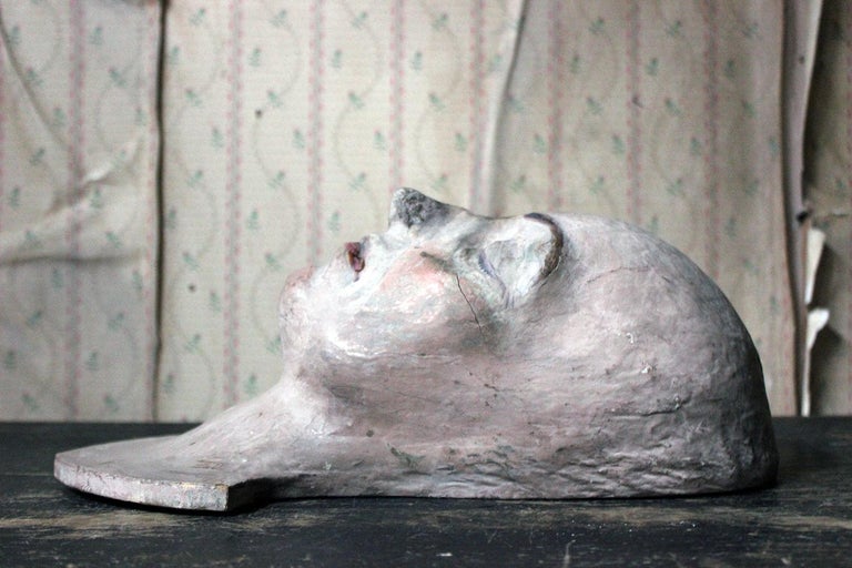 Unusual 19th Century European Painted Mask of a Lady at 1stdibs