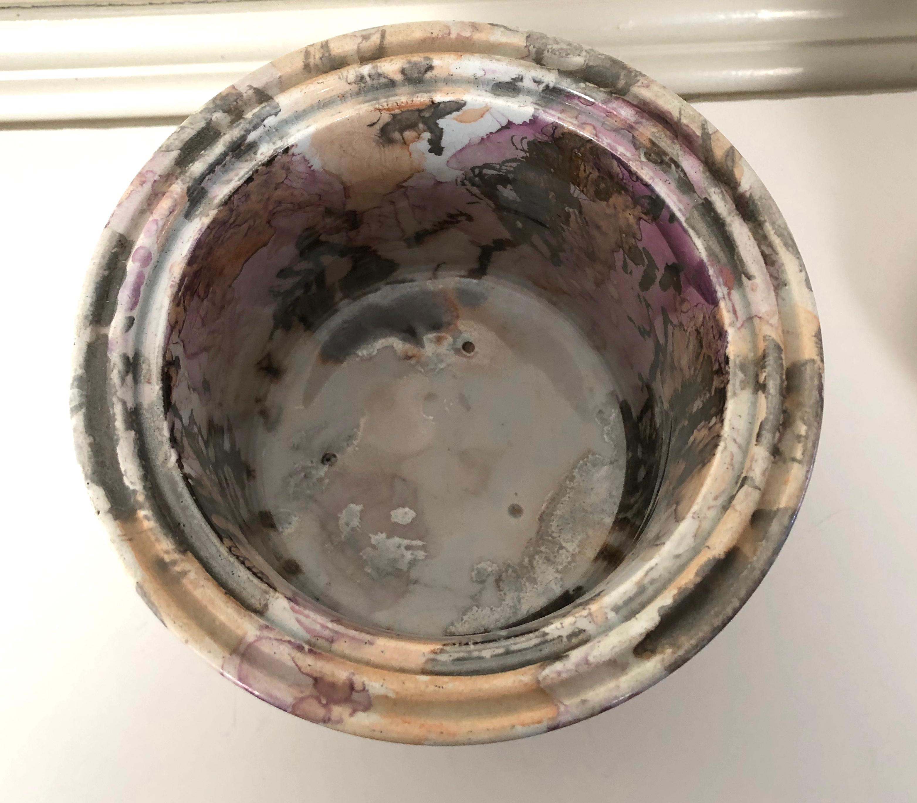 Unusual 19th Century Pink Lustreware Staffordshire Pottery Covered Jar ...