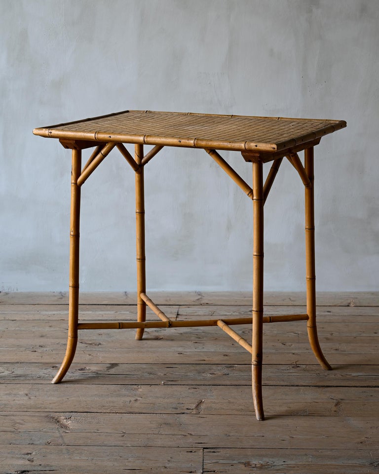 Unusual 19th Century Swedish Faux Bamboo Table For Sale at 1stDibs