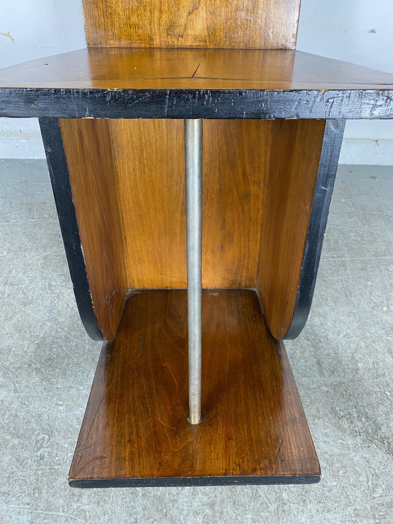 Unusual aMERICAN aRT dECO Sky-scraper cHAIR.. Manner of Paul Frankl ...