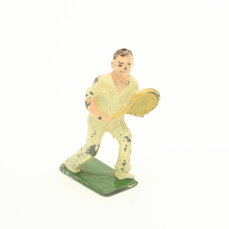 Unusual and Rare Lead Male Tennis Figure Made by John Hill and Company ...