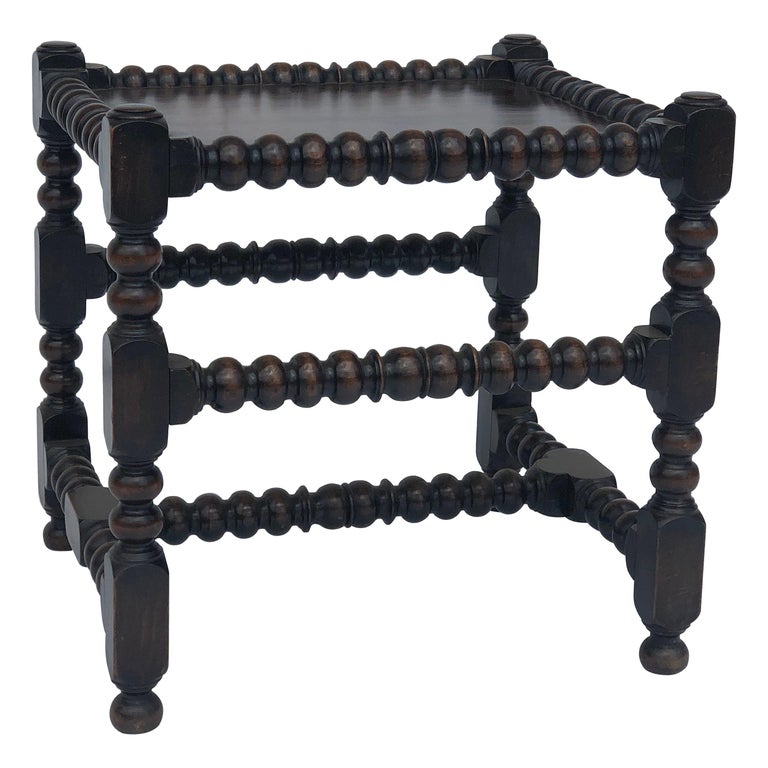 Unusual Antique Bobbin Turned Small Victorian Oak Coffee Table at 1stDibs
