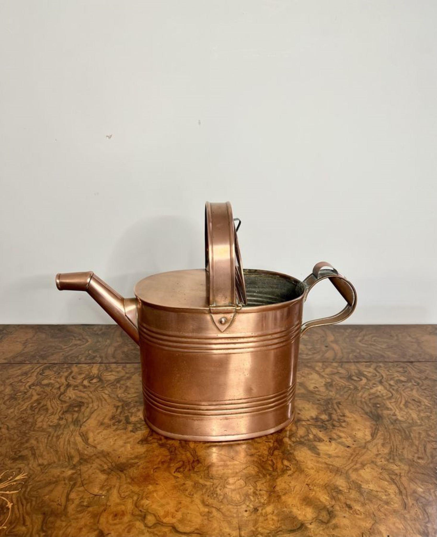 Unusual antique Edwardian copper watering can For Sale at 1stDibs