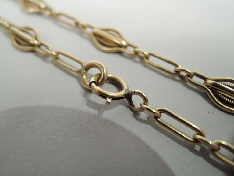 Unusual Antique French 18k Gold Chain For Sale at 1stDibs