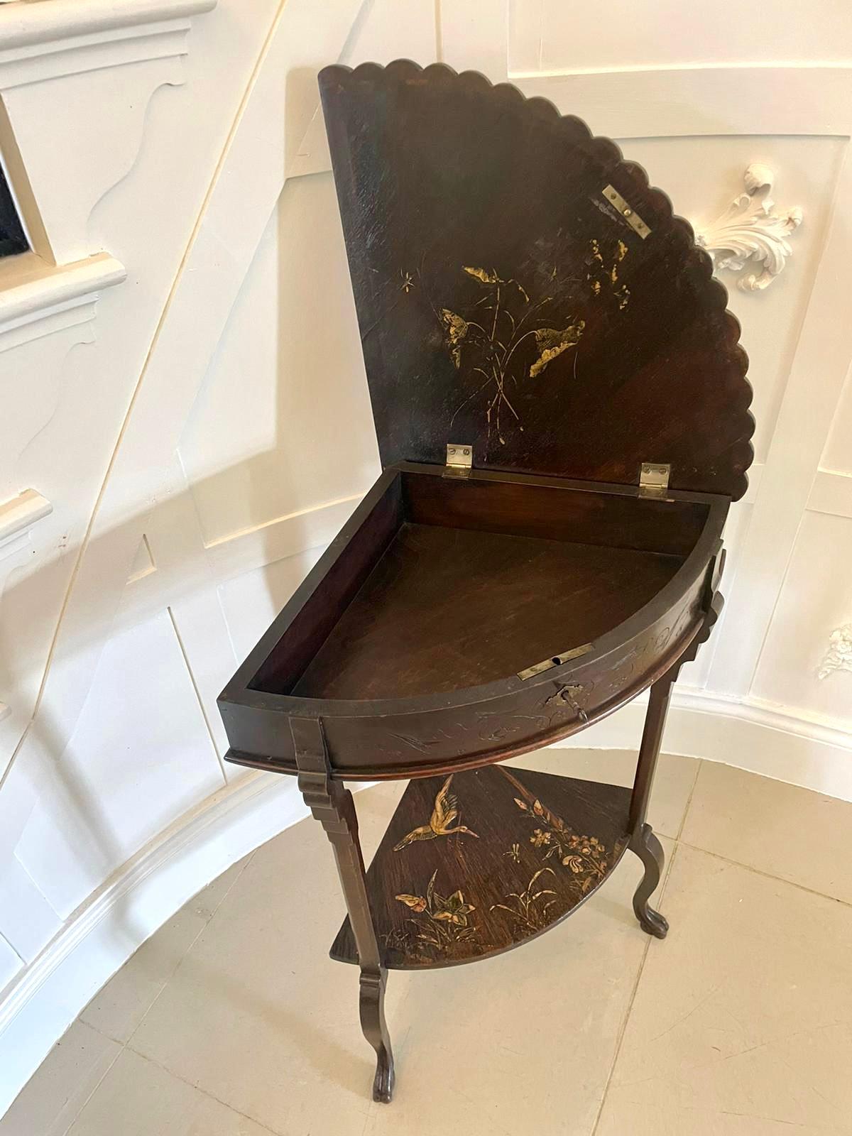 Unusual Antique Meiji Period Hardwood Corner Table For Sale at 1stDibs ...