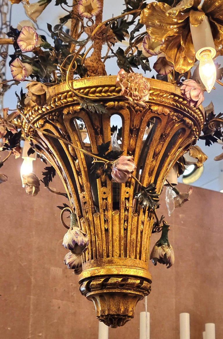 Unusual Antique Mid 19th Century French "Marie Antoinette" Chandelier ...
