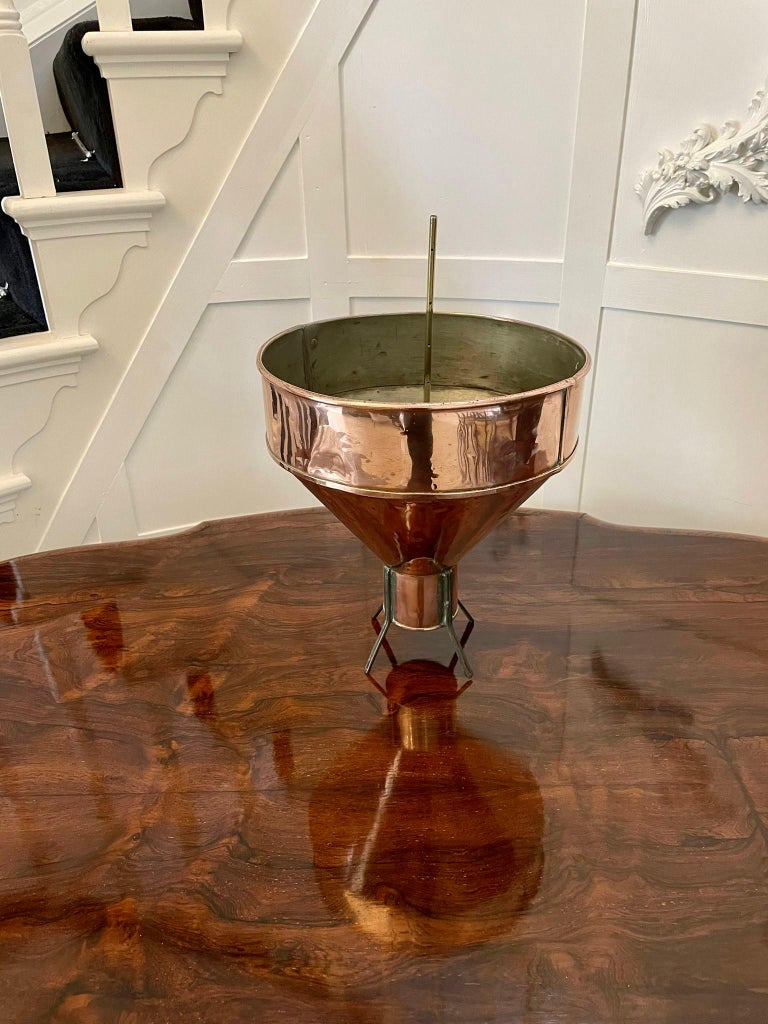 Unusual Antique Victorian Quality Copper Funnel For Sale at 1stDibs