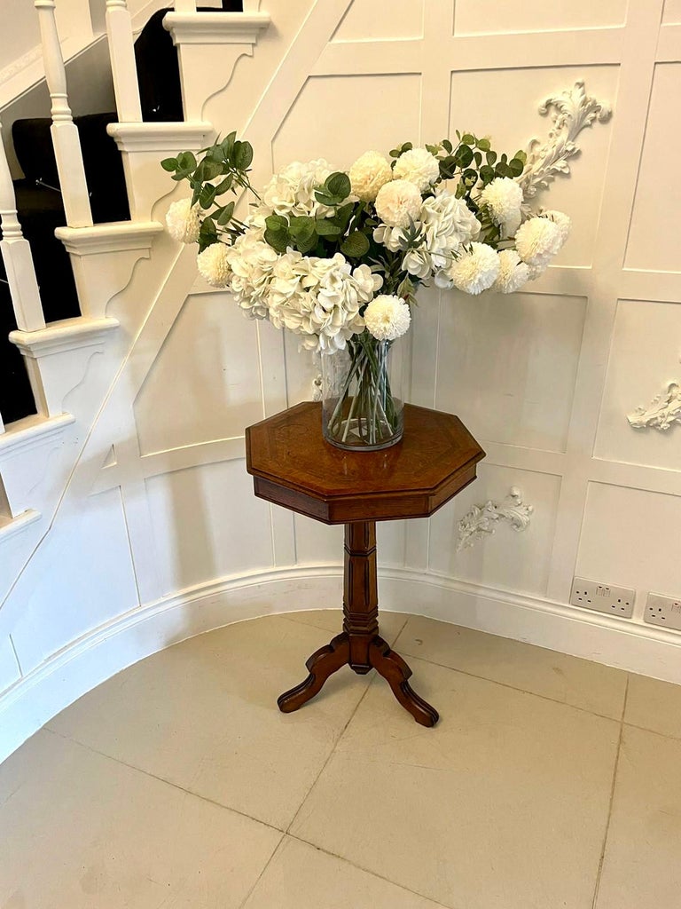 Unusual Antique Victorian Quality Oak Lamp Table For Sale at 1stDibs
