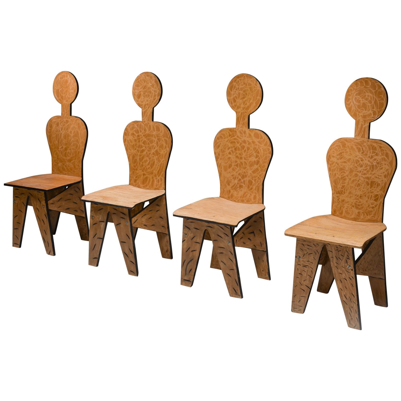 Borek Sipek, "Jansky" Chairs for Driade, Italy, 1980s at 1stDibs