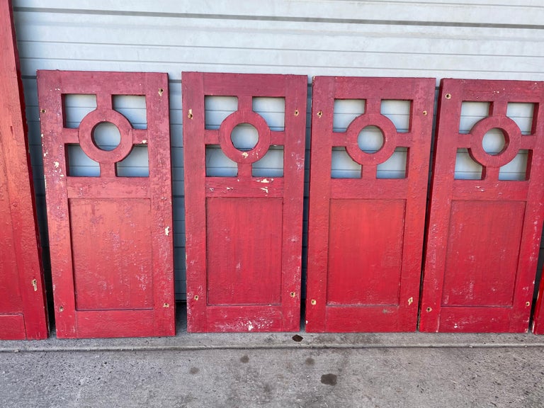 Unusual Arts and Crafts House Shutters, Old Red Paint For Sale at ...