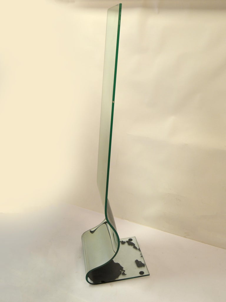 Unusual Bend Glass Full Body Rectangular Floor Mirror Mid-Century ...