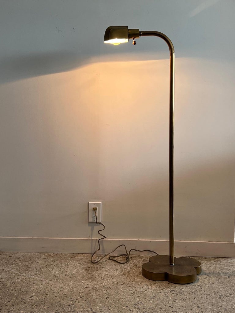 Unusual Brass Reading Lamp, ca' 1970's For Sale at 1stDibs