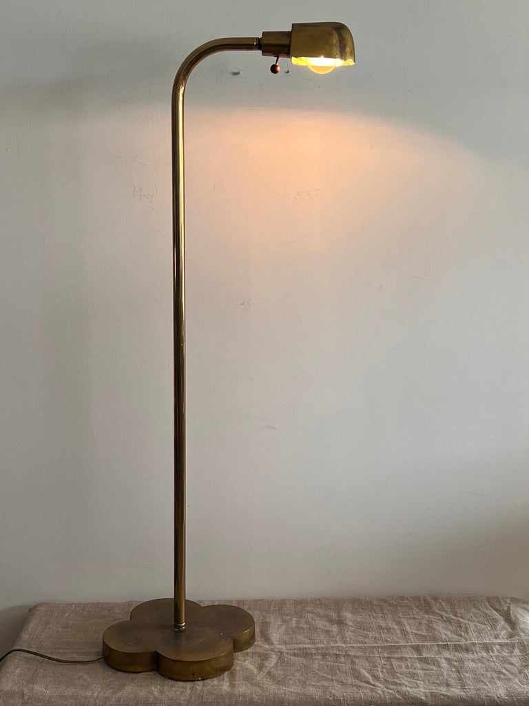 Unusual Brass Reading Lamp, ca' 1970's For Sale at 1stDibs
